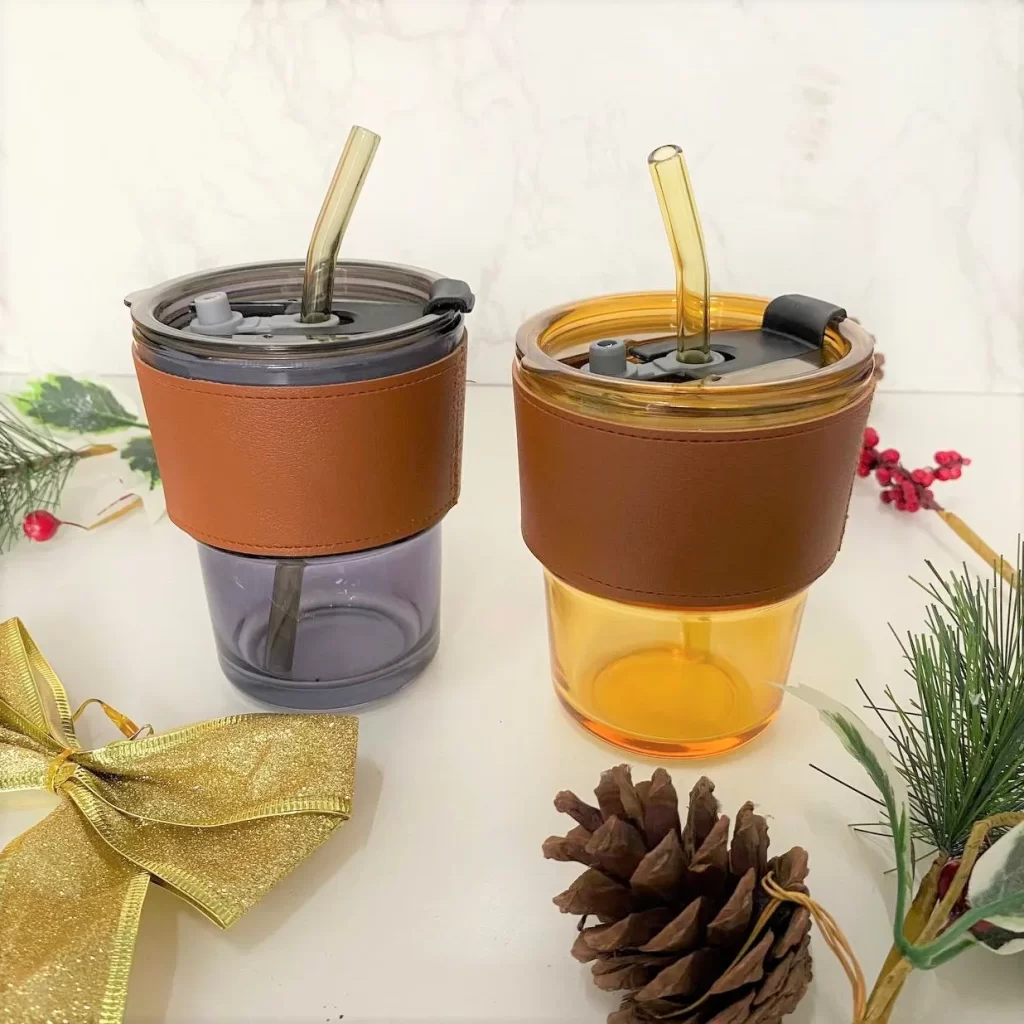 Free Personalized Engraving Insta Glass Mug with Lid and Straw - Supergift