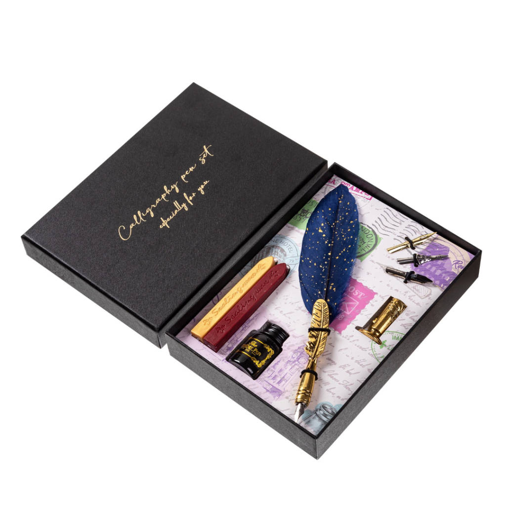Vintage Feather Pen Seal Wax Set - Supergift